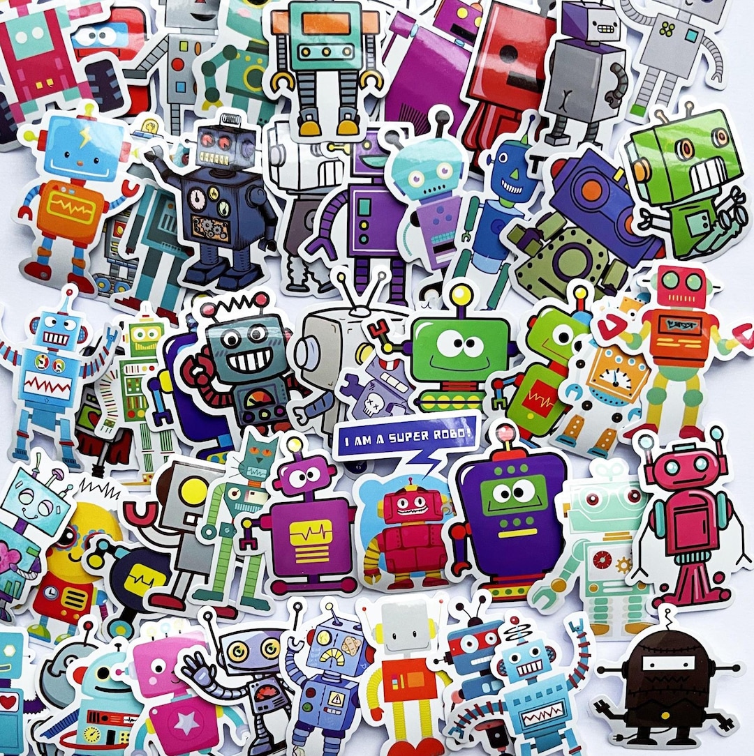 Robots Stickers,vinyl Stickers,10-50 Pcs Random Pack, FREE Shipping ...