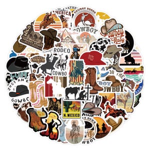 Cowboy Stickers,vinyl Stickers,10-50 Pcs Random Pack, FREE Shipping ...