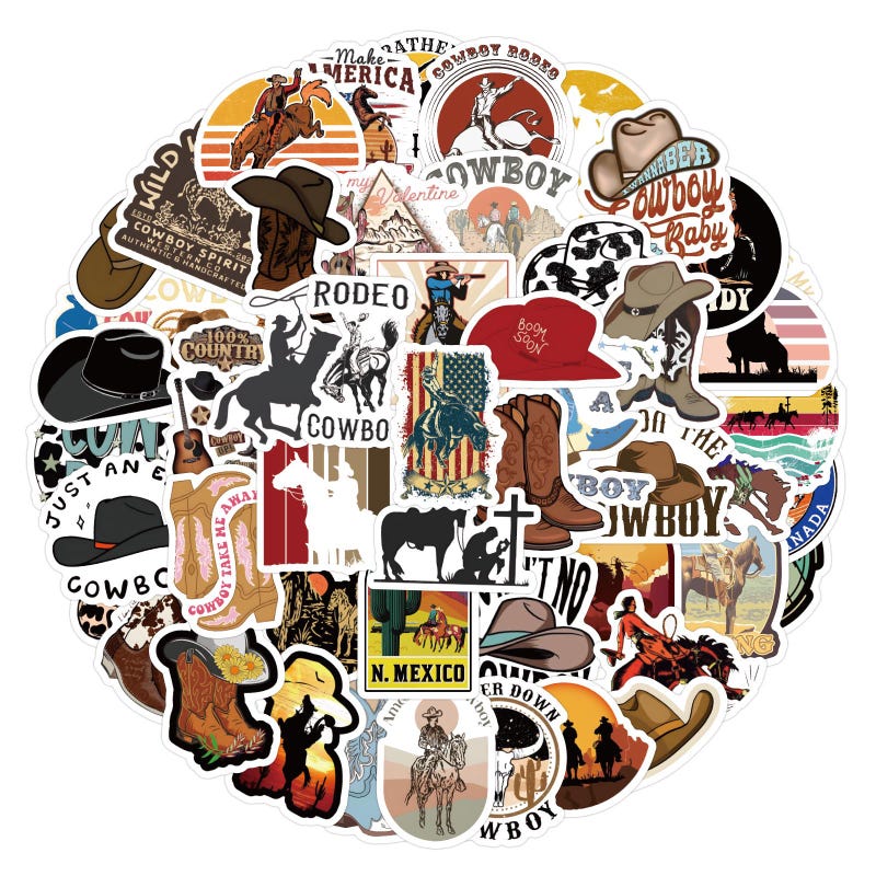 Vinyl Stickers Western - Etsy