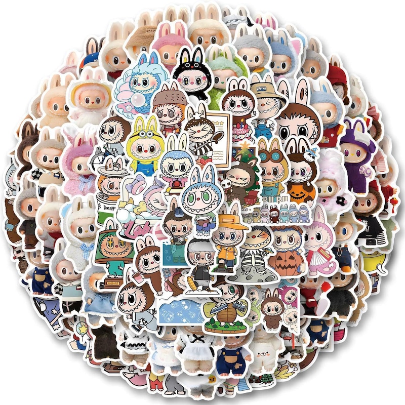 Vinyl Labubu Stickers - Etsy
