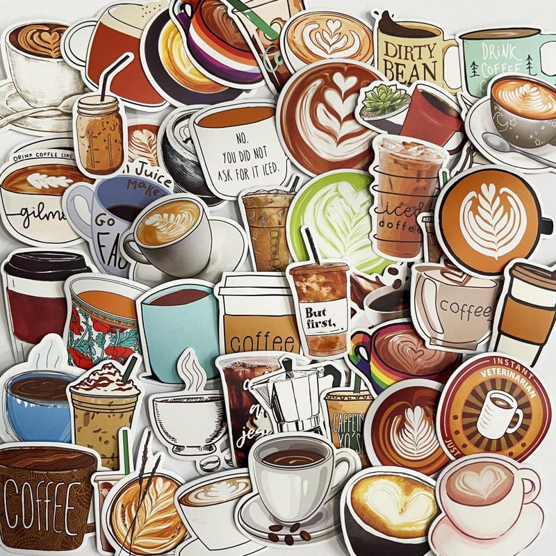 Cute Coffee Stickers - Etsy