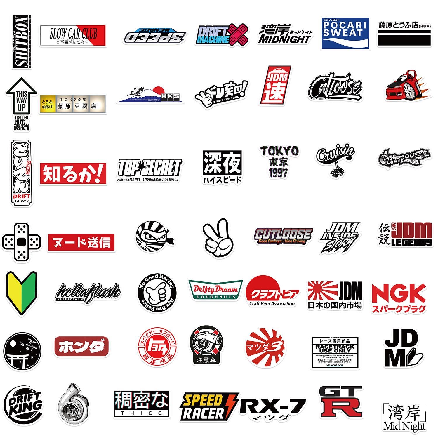 Japanese Drift Culture Stickers,vinyl Stickers,10-50 Pcs Random Pack ...