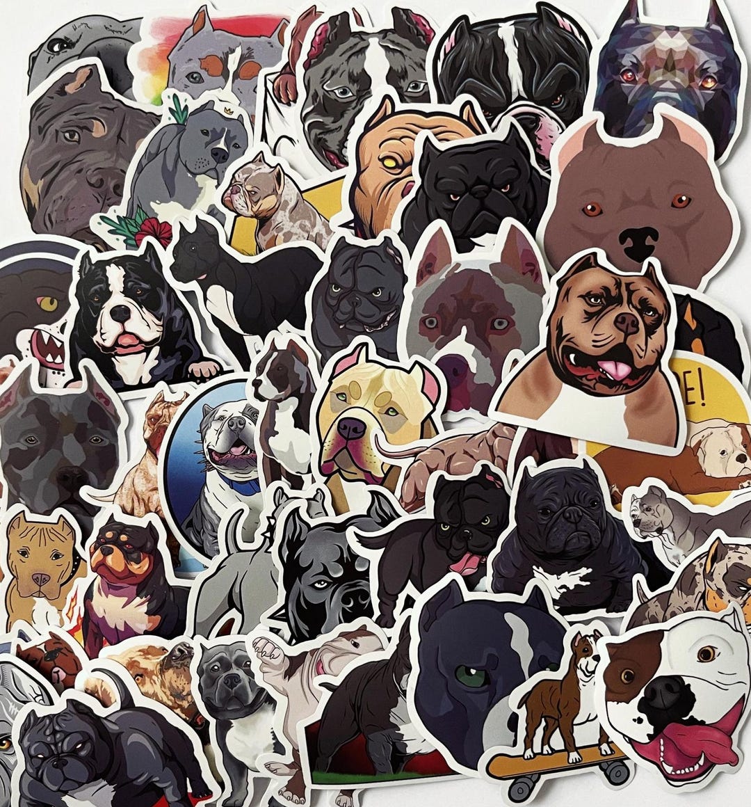 American Bully Sticker,puppy Sticker,vinyl Stickers,10-50 Pcs Random ...