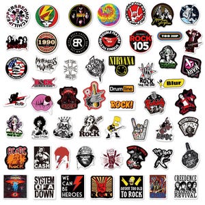 Rock Stickers, Vinyl Stickers,10-50 Pcs Random Pack, FREE Shipping ...