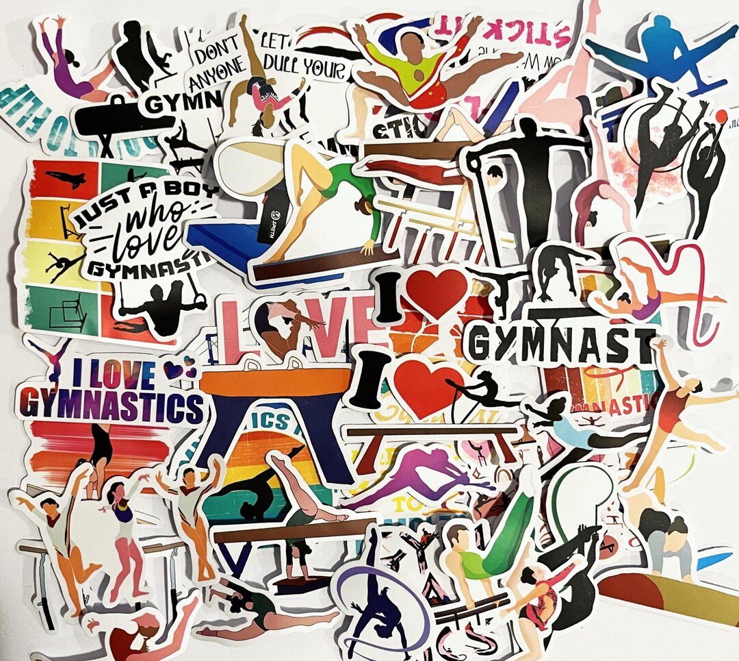 Gymnastics Stickers, Waterproof Vinyl Decals, Laptop, Water Bottle - Etsy