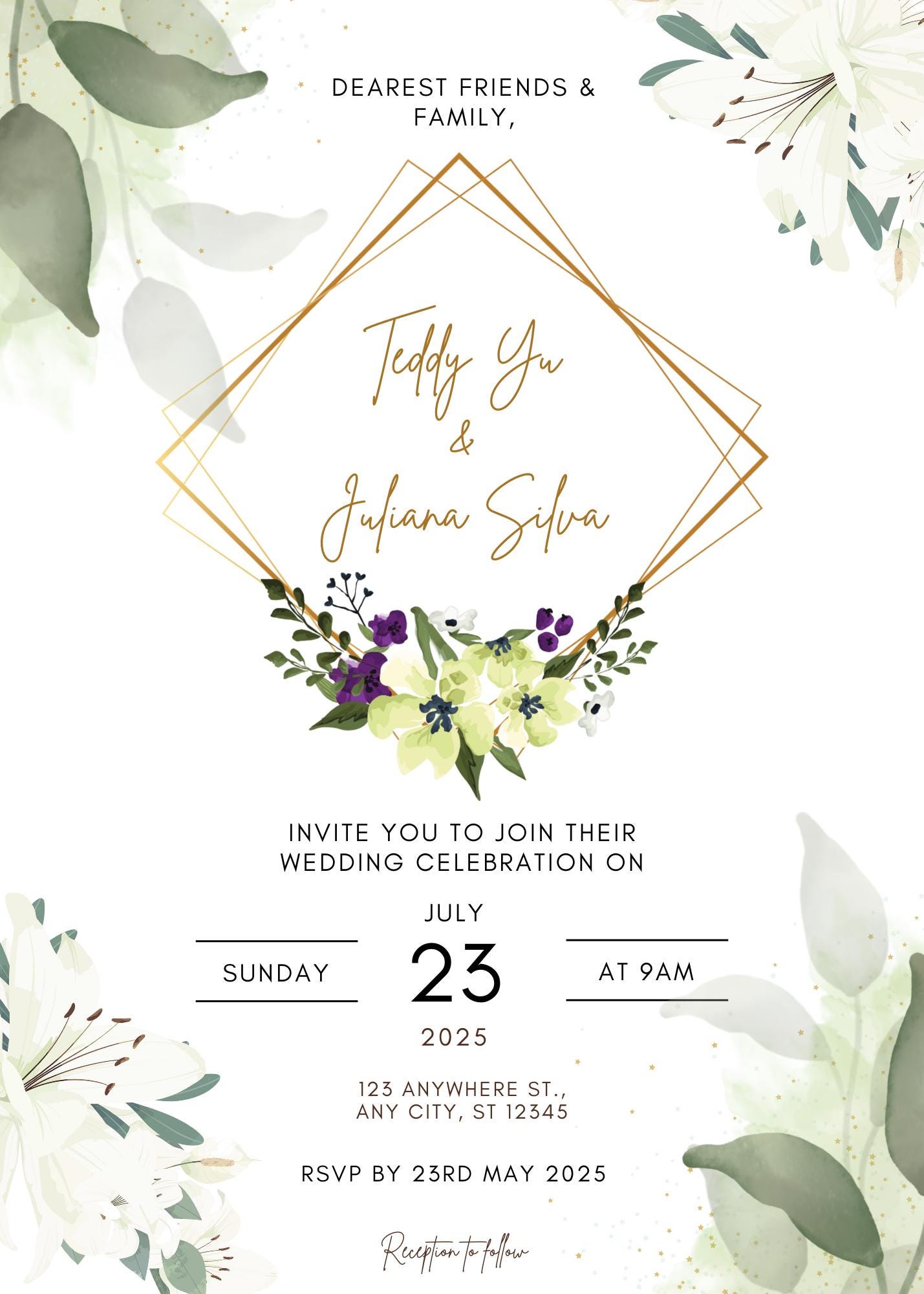 Editable Wedding Invitations - Etsy