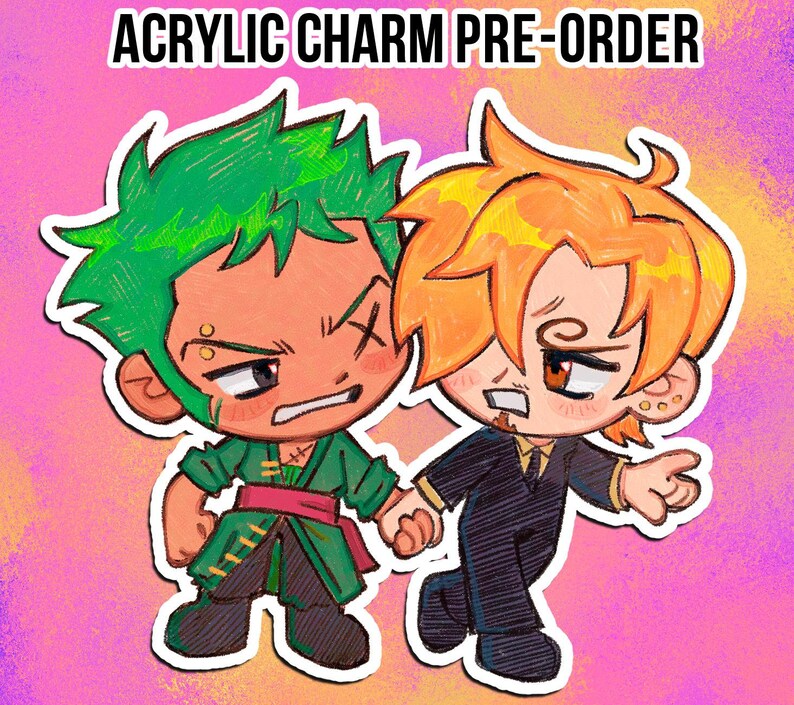 Zoro and Sanji Acrylic Charm PRE-ORDER - Etsy