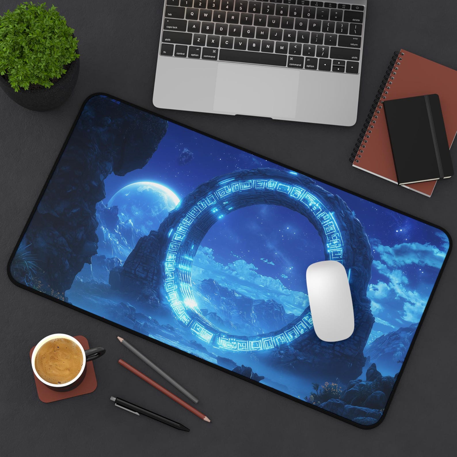 Stargate Mouse Pad - Sci-fi Gaming Desk Mat, Alien Planet & Galaxy ...
