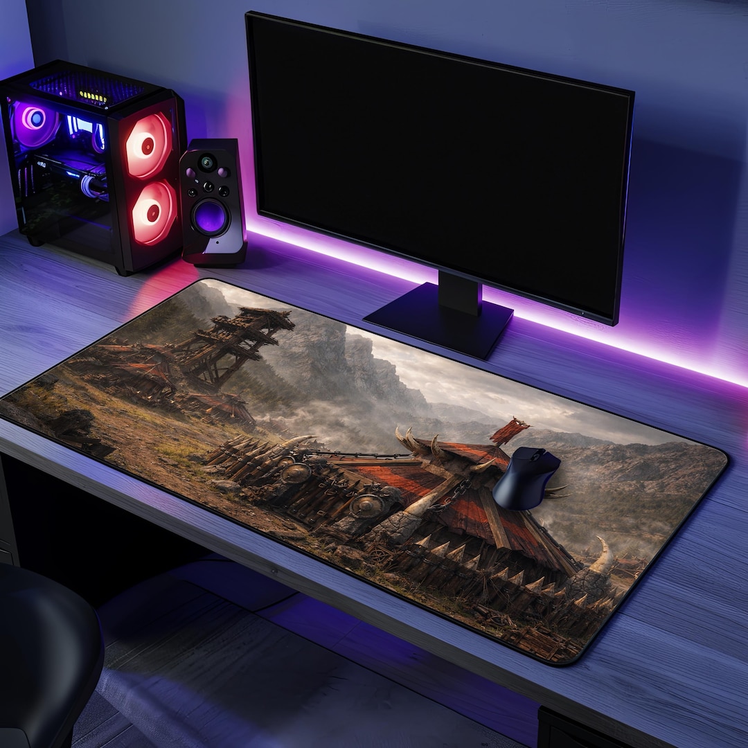Orc Desk Mat | Barracks Encampment Desk Mat | Warcraft Inspired ...