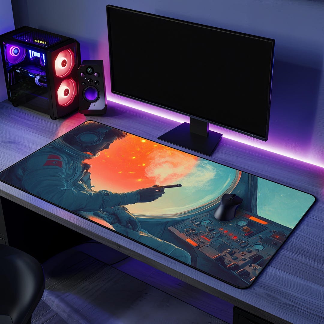 Space Explorer Mouse Pad | Astronaut in Space, Gamer Desk Accessory ...