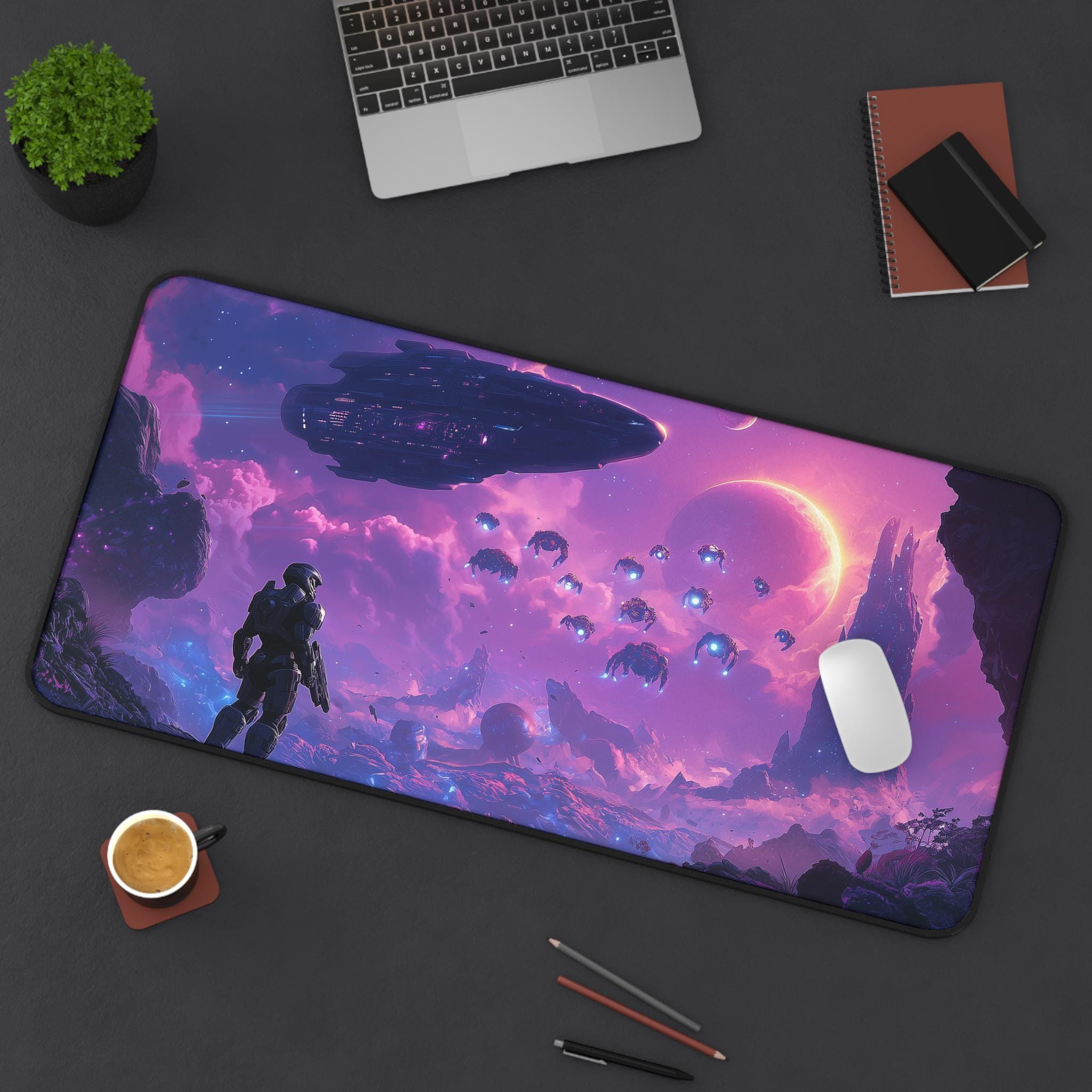 Spartan H-a-l-o-inspired Gaming Desk Mat | Epic Sci-fi Design, Perfect ...