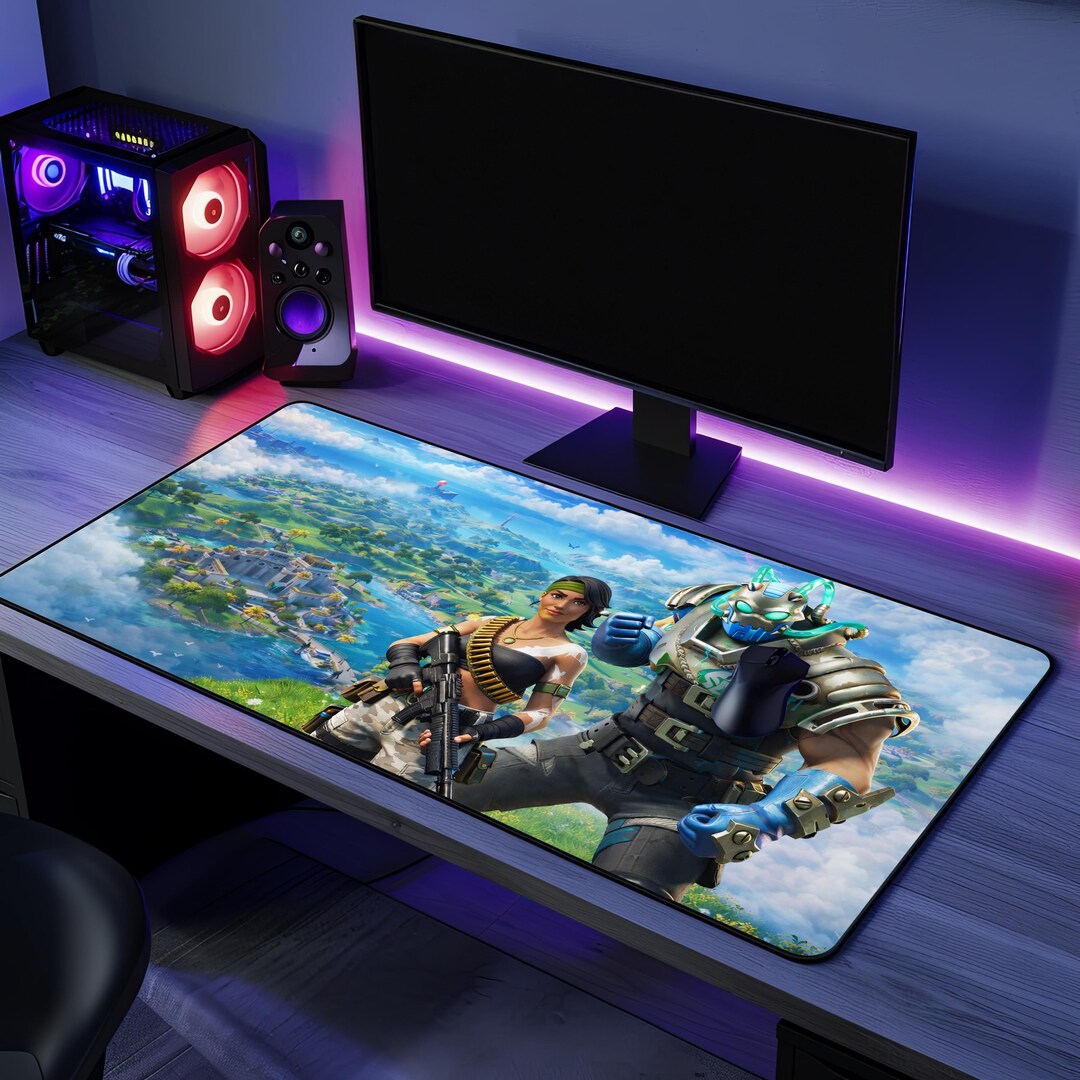 F-nite Duo Team Colorful Gaming Desk Mat - Etsy