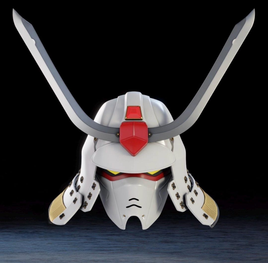 Sengoku Mech Helmet - 3D Printed - Etsy