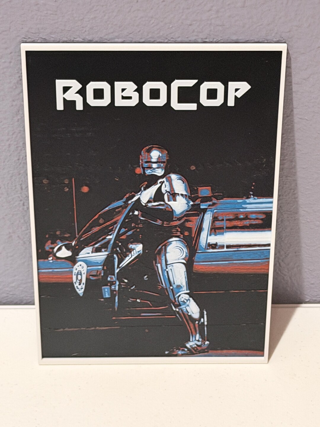 3D Printed Sci-fi Movie Art Plaque – Robocop Inspired Display - Etsy
