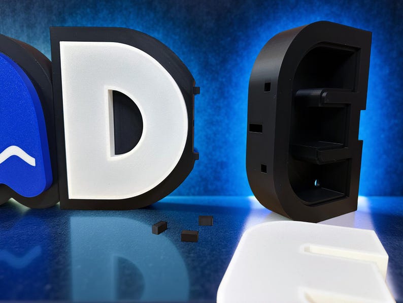 Retro Arcade Sign Pac-man Inspired 3D Printed Gamer Decor - Etsy