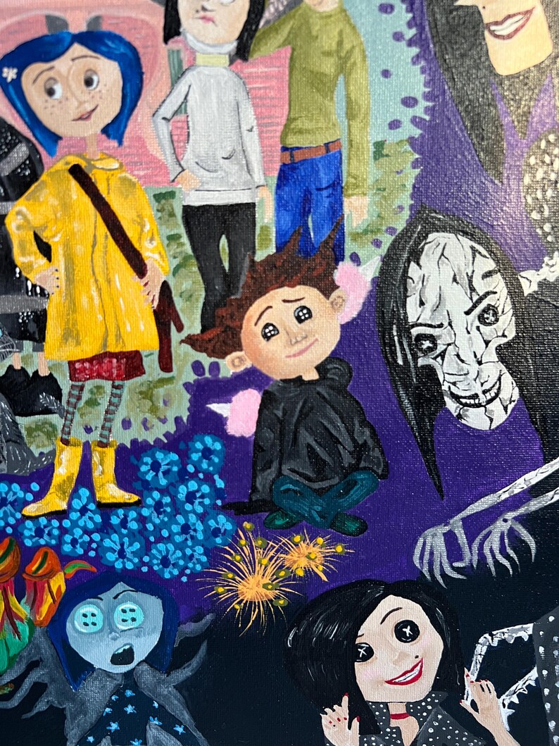 Acrylic Coraline Painting /pintura De Coraline En Acrilico - Etsy