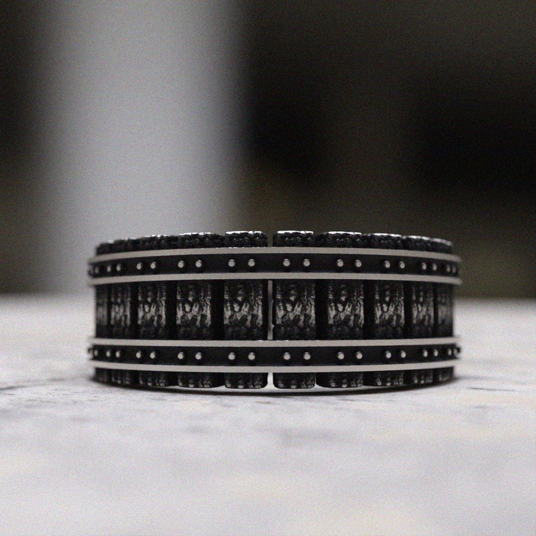 Railroad Ring Sterling Silver, Train Track Band Design, Industrial ...