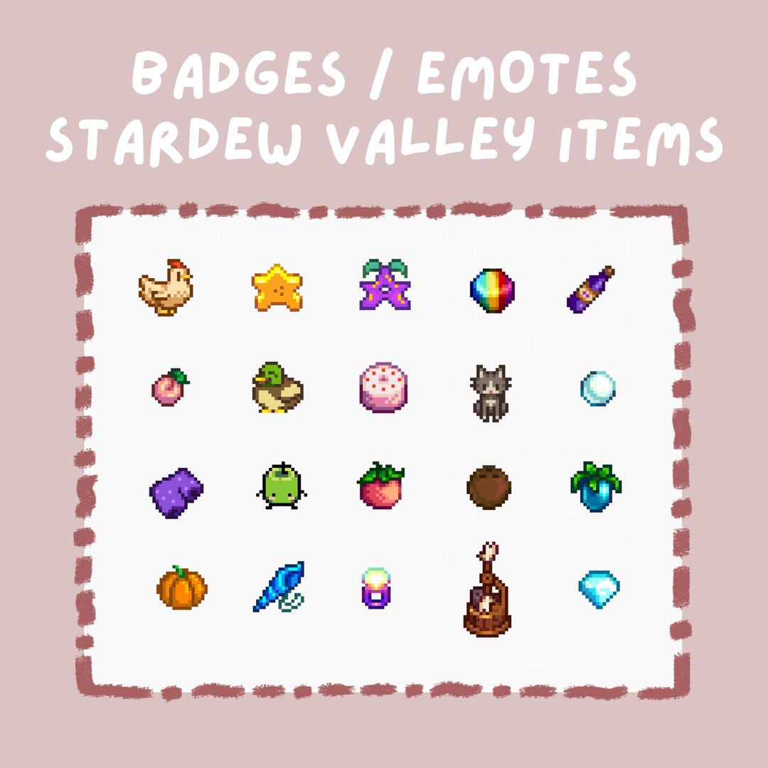 Stardew Valley Items Pixel Art Star Fruit, Stardrop, Prismatic Shard ...