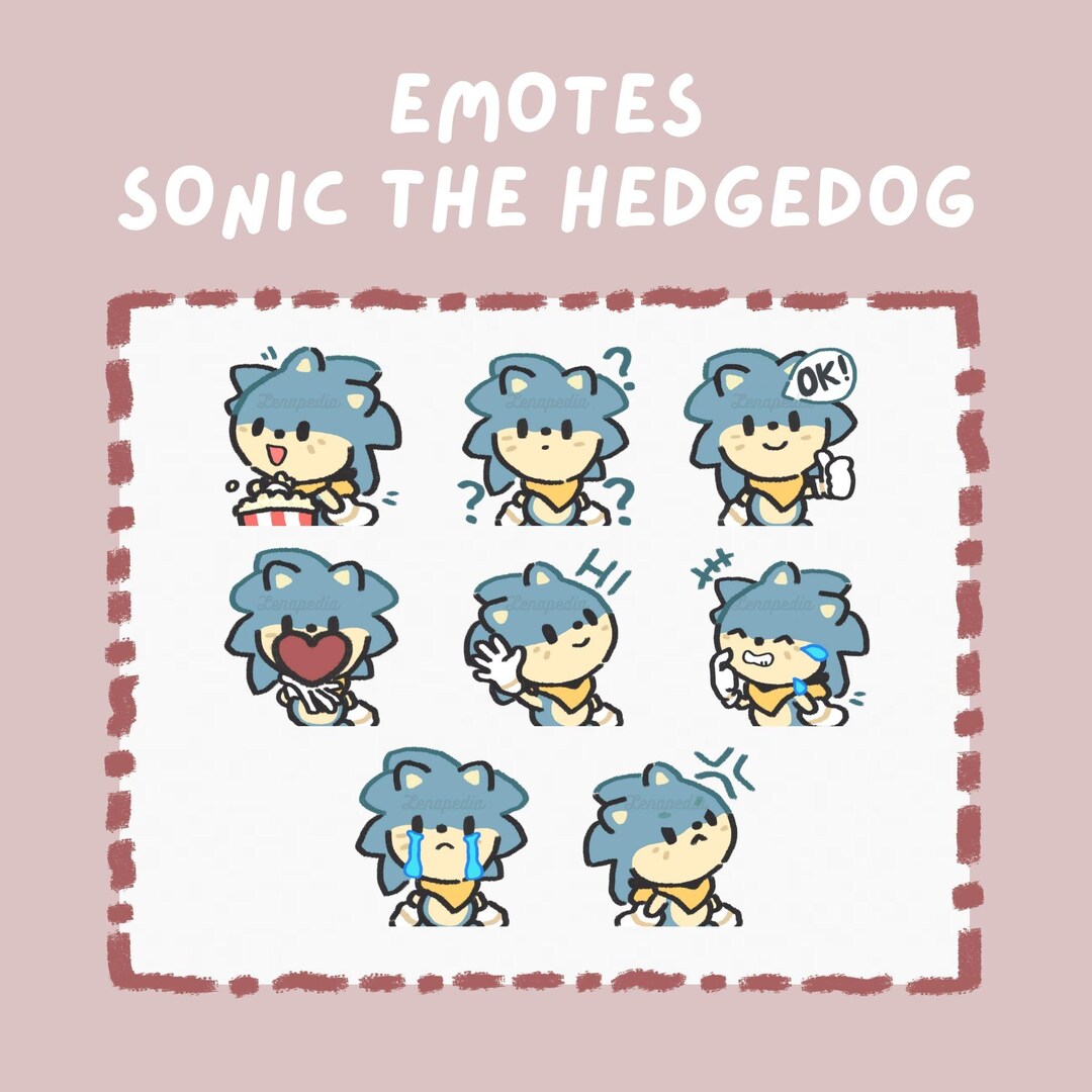 Sonic the Hedgehog Cute & Kawaii Emotes - Twitch - Kick - Discord ...
