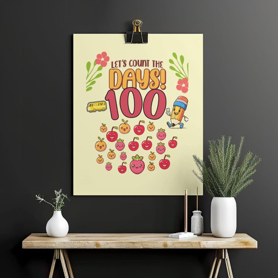 100th Day of School, School Poster, 100 Days, School Classroom ...