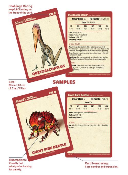 100 5E Beast Stat Cards With Illustrations - Etsy