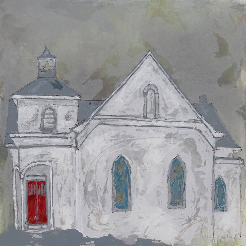 Potosi Methodist Church Church Painting Church Art - Etsy