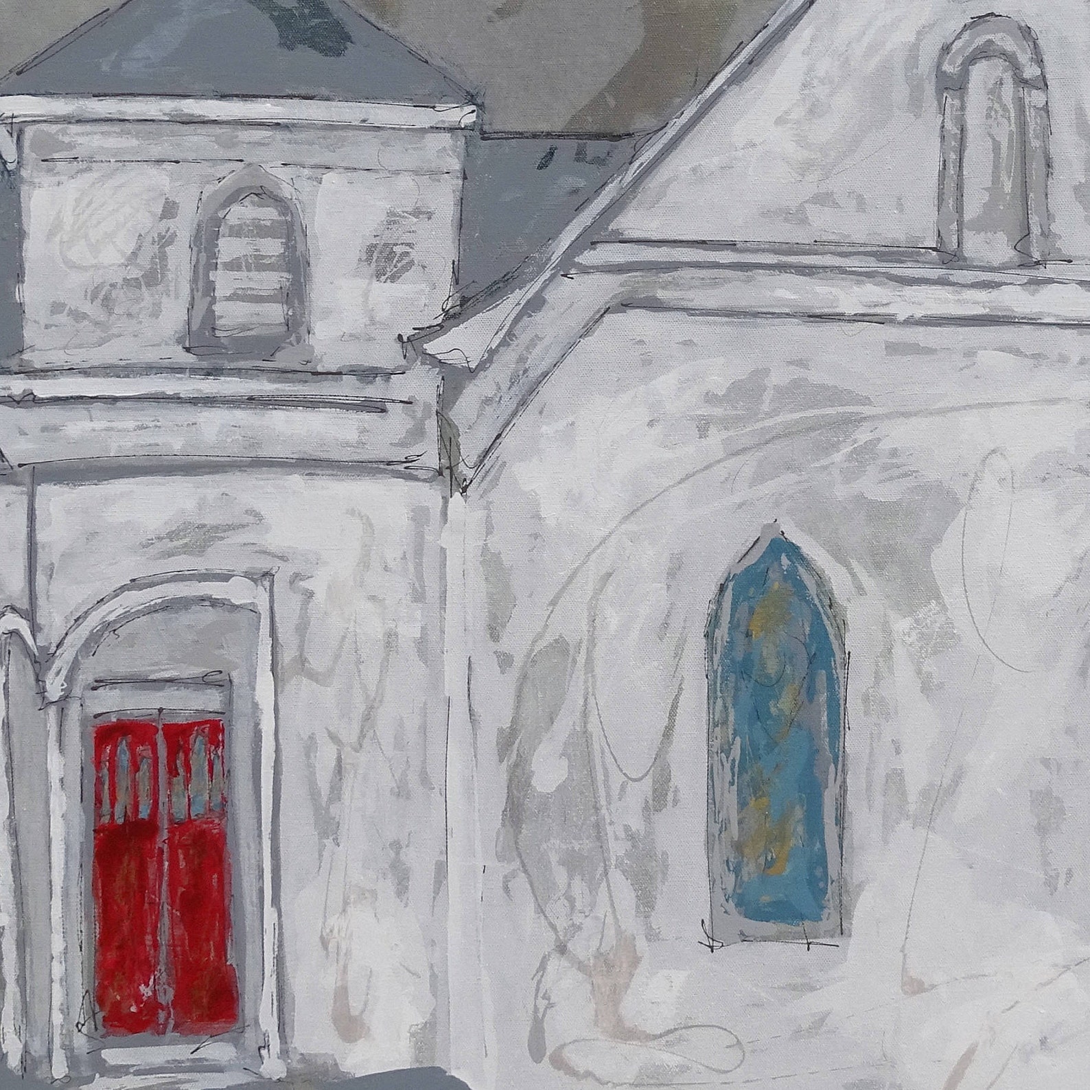 Potosi Methodist Church Church Painting Church Art - Etsy