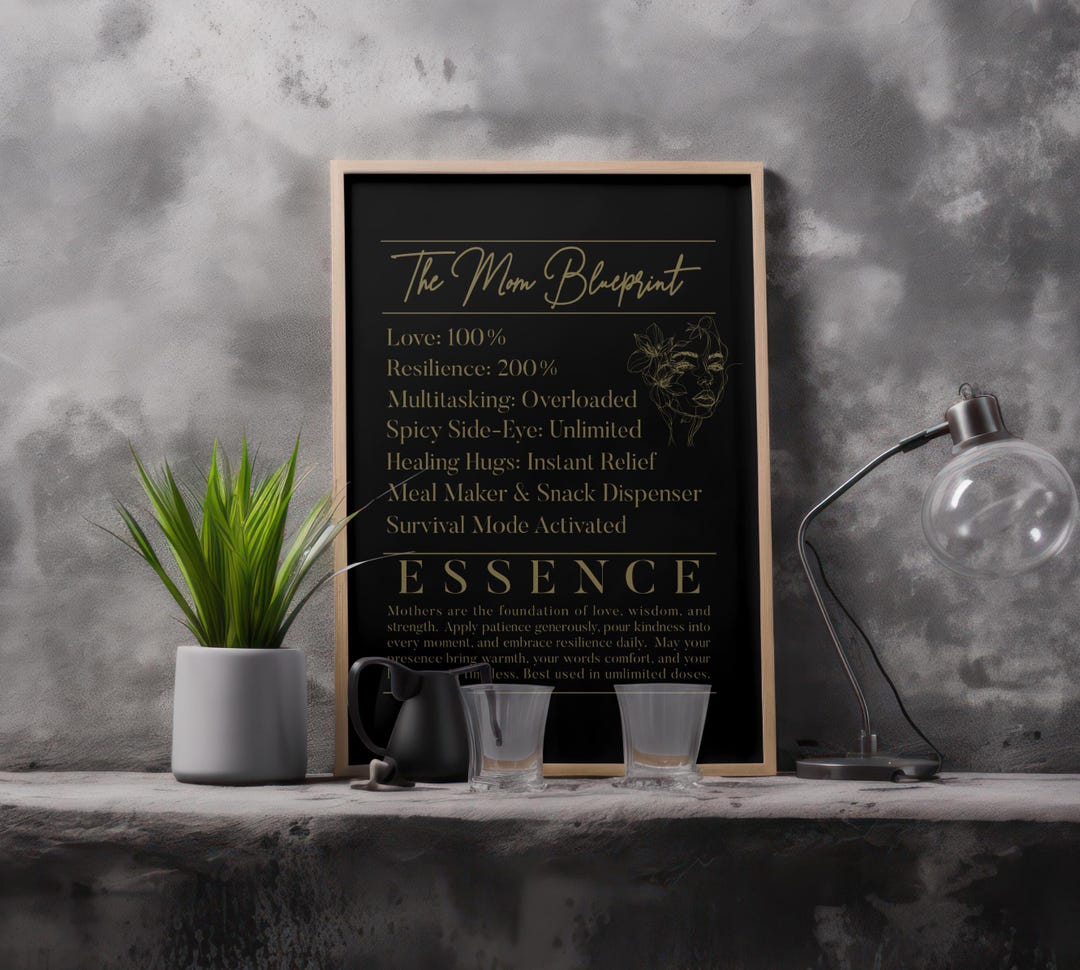 The Mom Blueprint Digital Download, Mother's Day or Baby Shower ...