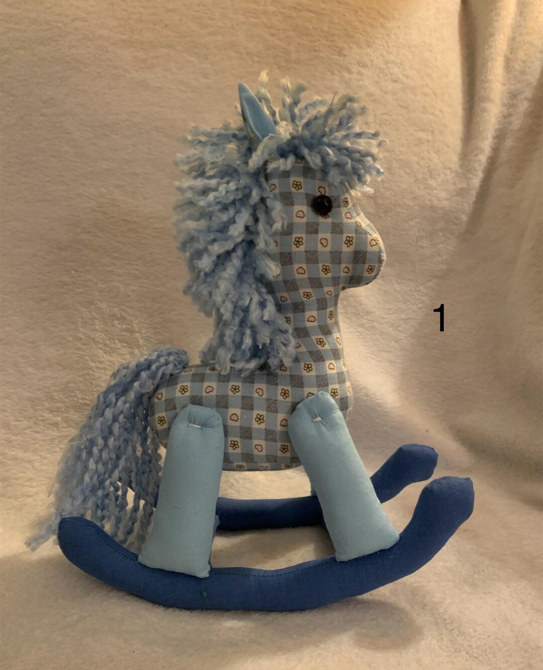 Stuffed Rocking Horse -blue, Bold Primary Colors, Mickey and Minnie - Etsy