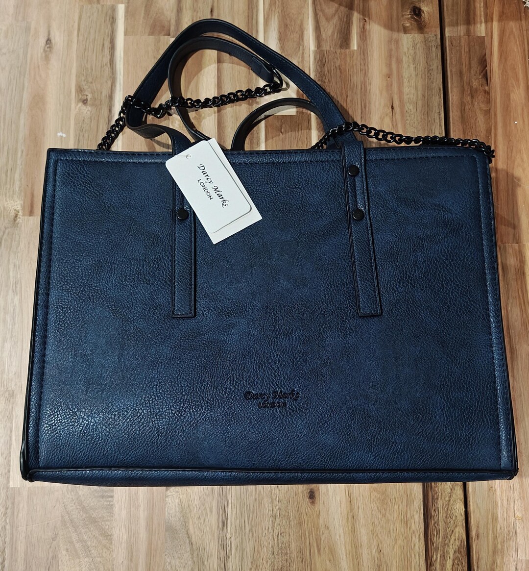 Darcy Marks London Navy Blue Large Tote Bag/purse - Etsy