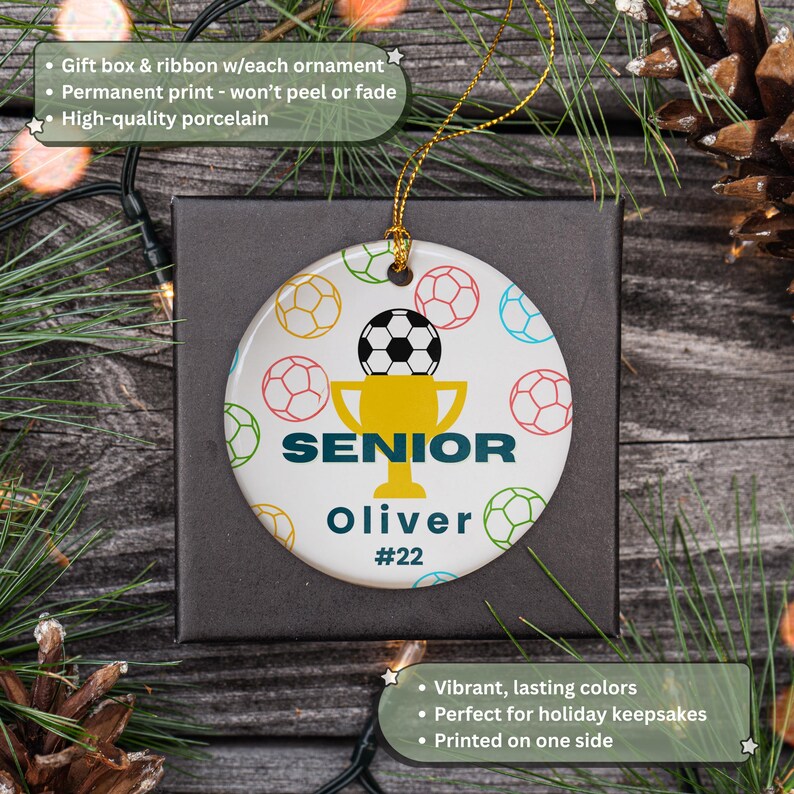 Personalized Senior Soccer Grad Ornament • Custom 2026 Graduate Gift ...