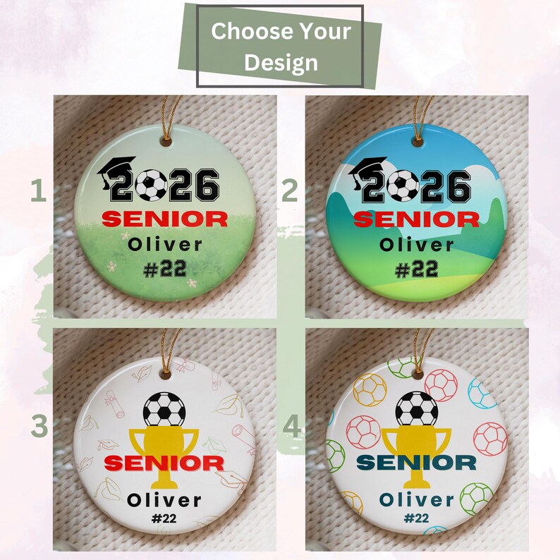 Personalized Senior Soccer Grad Ornament • Custom 2026 Graduate Gift ...