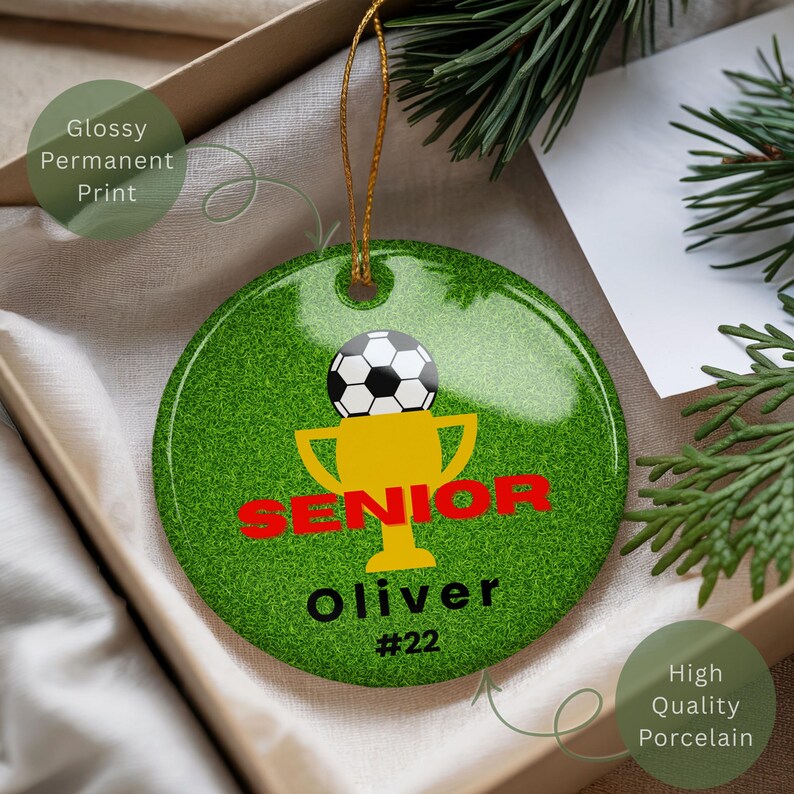 Personalized Senior Soccer Grad Ornament • Custom 2026 Graduate Gift ...