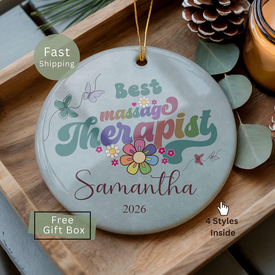 Personalized Massage Therapist Ornament, Custom Masseuse Gift, for Best ...
