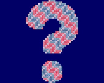 Rainbow Question Mark Easy Cross Stitch Pattern PDF Digital | Etsy
