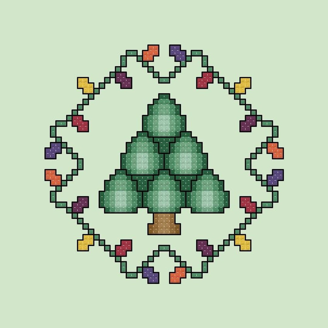 Christmas Tree Quilt Square Cross Stitch Pattern PDF Digital Download ...