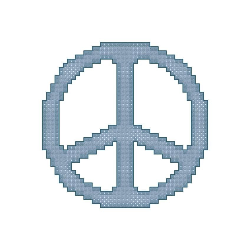 Set of Two Peace Cross Stitch Patterns PDF Digital Download - Etsy