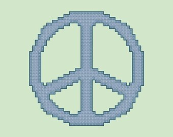 Peace Sign Cross Stitch | Etsy