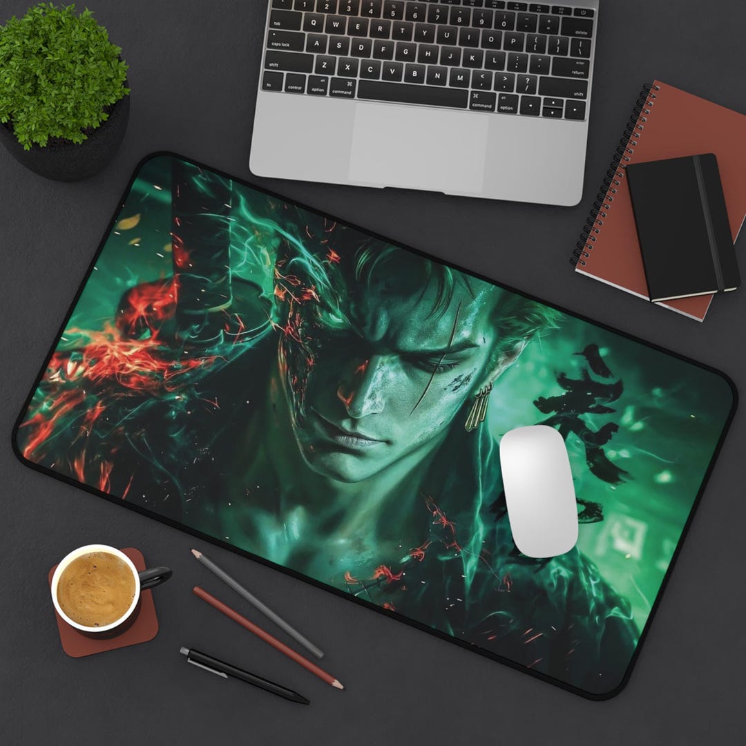 Zoro Playmat Anime Desk Mat, Gaming Mouse Pad, Large Table Protector ...