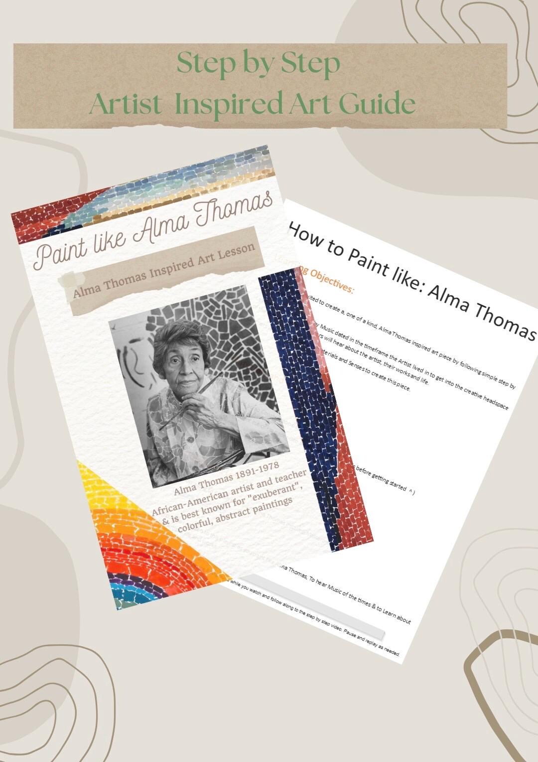 Artist Inspired Art Lesson | Alma Thomas | Digital Children’s Craft ...