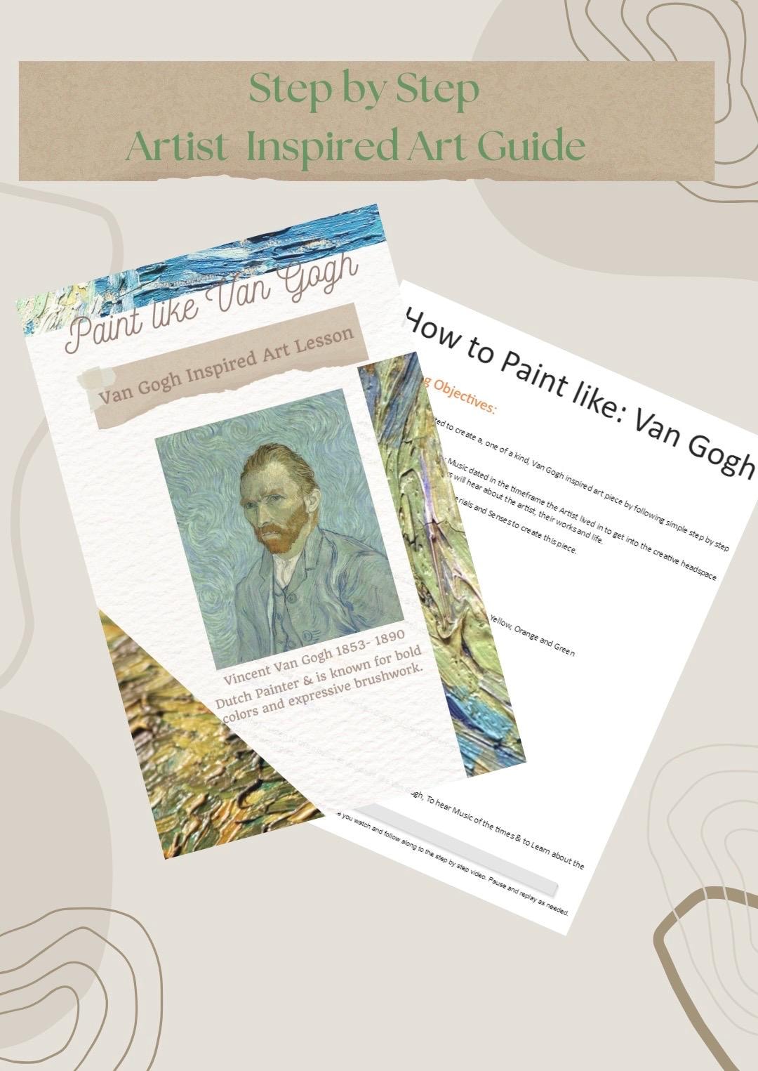 Artist Inspired Art Lesson | Van Gogh | Digital Children’s Craft ...