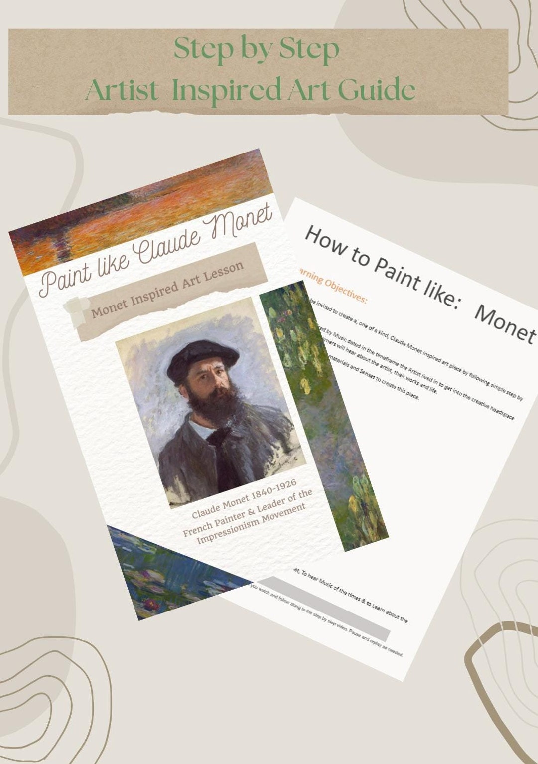 Artist Inspired Art Lesson | Claude Monet | Digital Children’s Craft ...