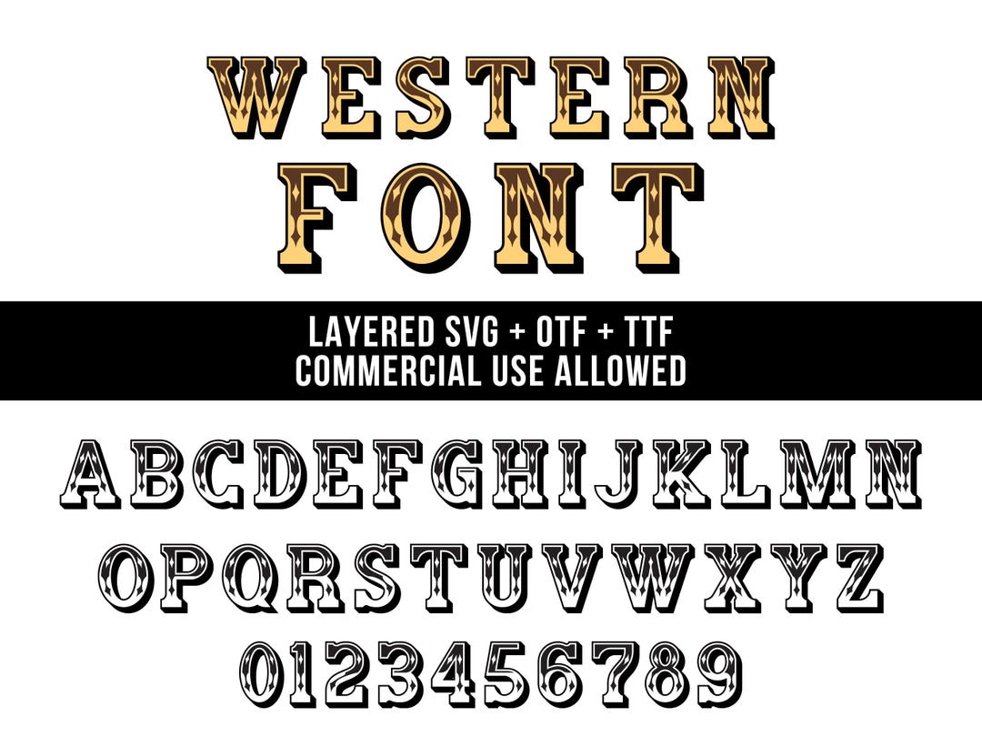 Western Font SVG | Cowboy Font | Cowgirl Font | Rodeo Font | Western ...