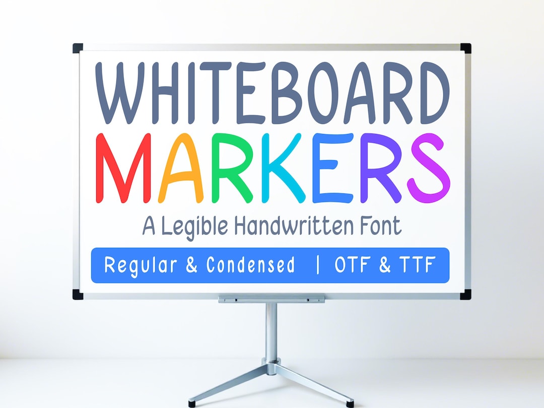 Whiteboard Markers Handwritten Font | Legible Handwriting Font | Comic ...