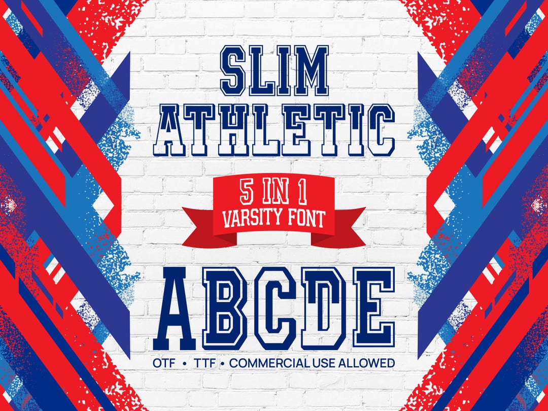 Varsity Font Bundle | Sports Jersey Font TTF OTF for Cricut Canva ...