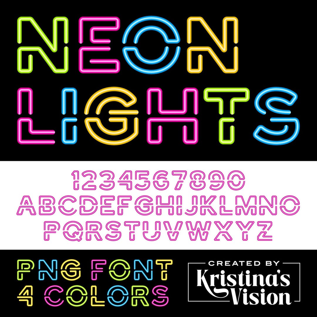 Neon Lights Font | Neon Sign Letters | Colorful Led Lights Aesthetic ...