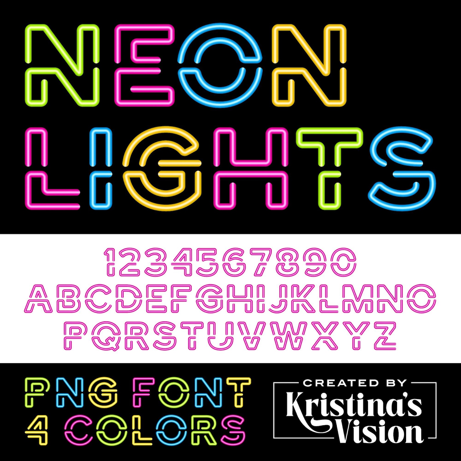 Neon Lights Font | Neon Sign Letters | Colorful Led Lights Aesthetic ...