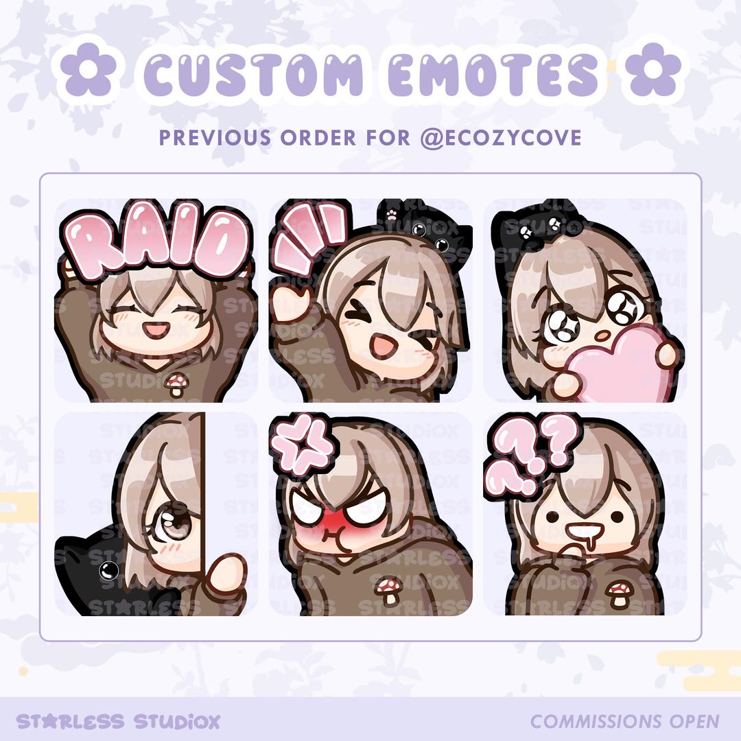 Custom Emotes, YCH Emoji, Discord Emotes, Cute Chibi Anime Emotes ...