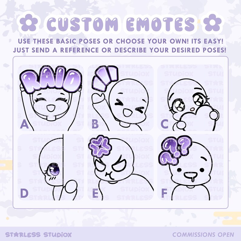 Custom Emotes, YCH Emoji, Discord Emotes, Cute Chibi Anime Emotes ...