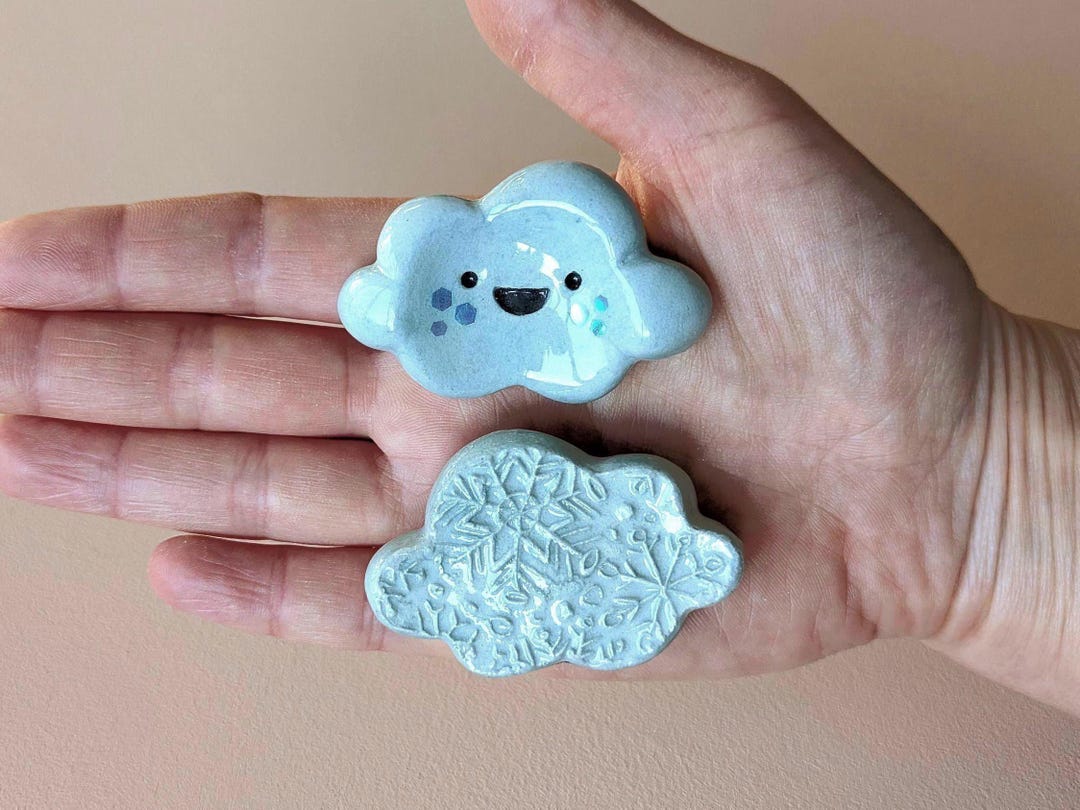 Snow Cloud Worry Stone: Cute and Soothing, Mindfullness Pocket Pebble ...